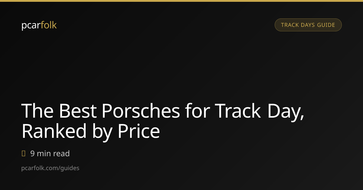 The Best Porsches for Track Day, Ranked by Price | pcarfolk